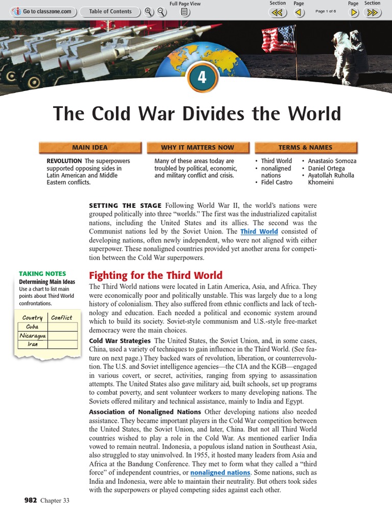 CH 33 Sec 4 - The Cold War Divides The World PDF | PDF | Fidel Castro ...