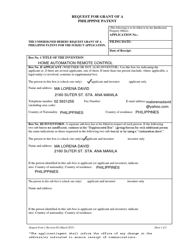 FORM 3 Application-for-Patents PDF | PDF | Glossary Of Patent Law Terms | Invention