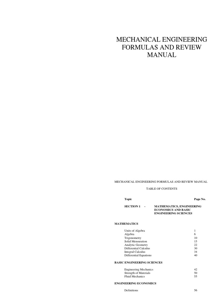 Me Formulas and Review Manual | Download Free PDF | Trigonometric ...