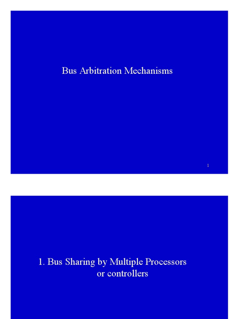 Bus ARbitration | Download Free PDF | Physical Layer Protocols | Computer Data