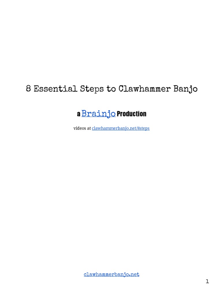 8 Essential Steps To Clawhammer Banjo Book | PDF | String Instruments ...