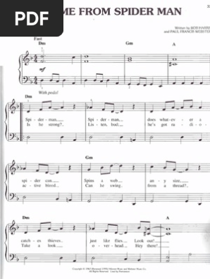 Spider Man Piano With Letters