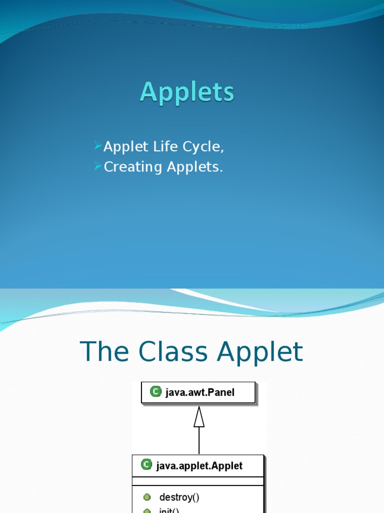 Applet | PDF | Java (Programming Language) | Web Browser