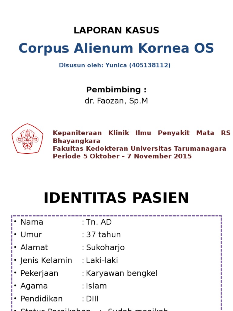 Corpus Alienum Kornea | PDF