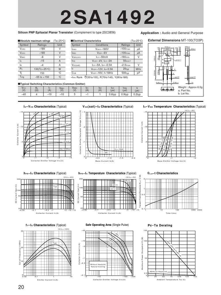 Silicon PNP Epitaxial Planar Transistor (Complement To Type 2SC3856 ...