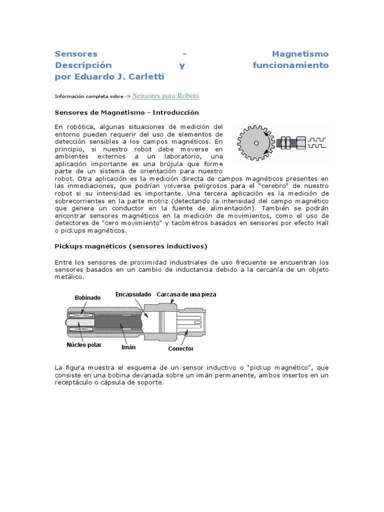 Sensores de Efecto Hall | Descargar gratis PDF | Electricidad | Corriente eléctrica