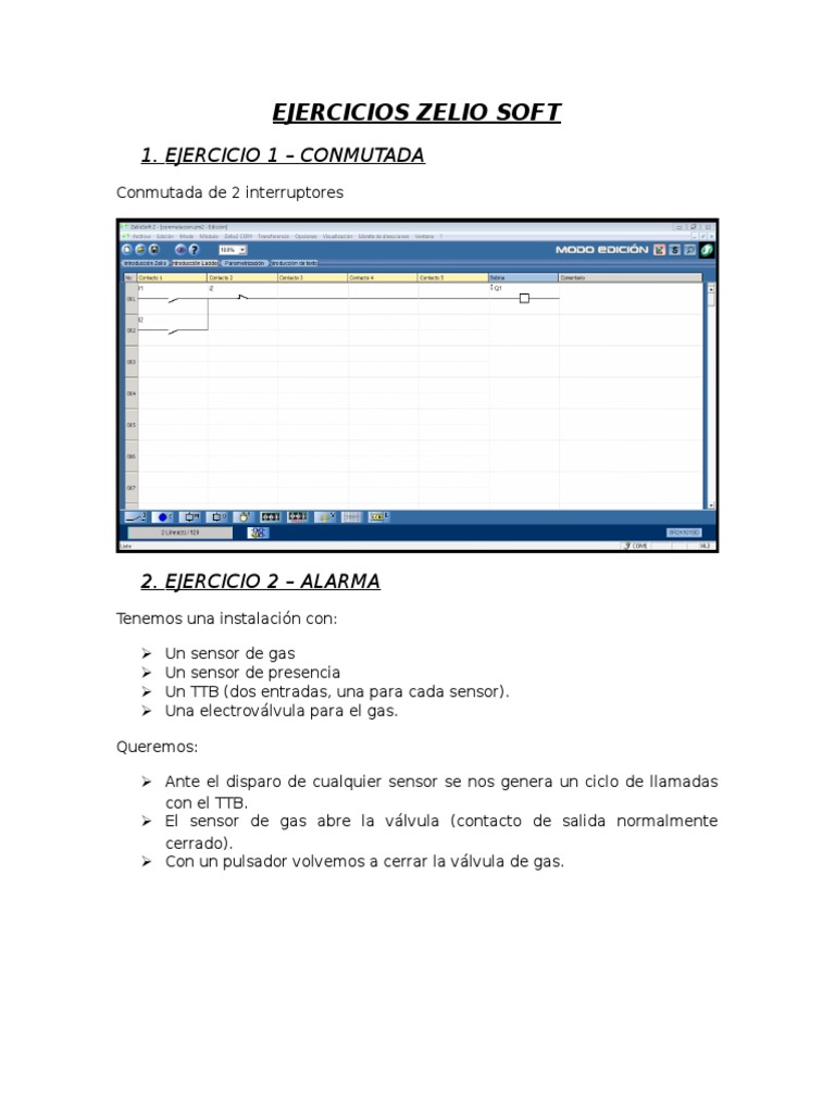 Ejercicios Zelio Soft | PDF