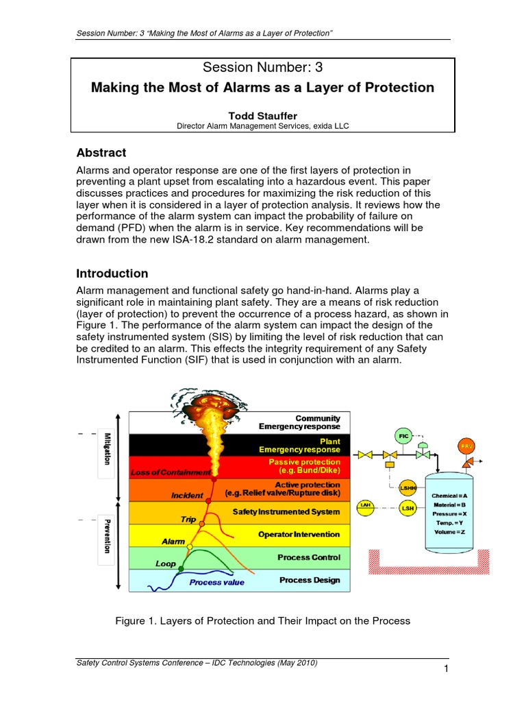 Making The Most of Alarms As A Safety Layer of Protection | PDF ...