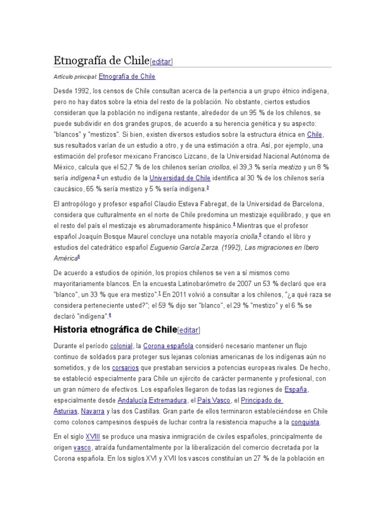 La diversidad étnica en Chile: Un análisis de la composición histórica ...