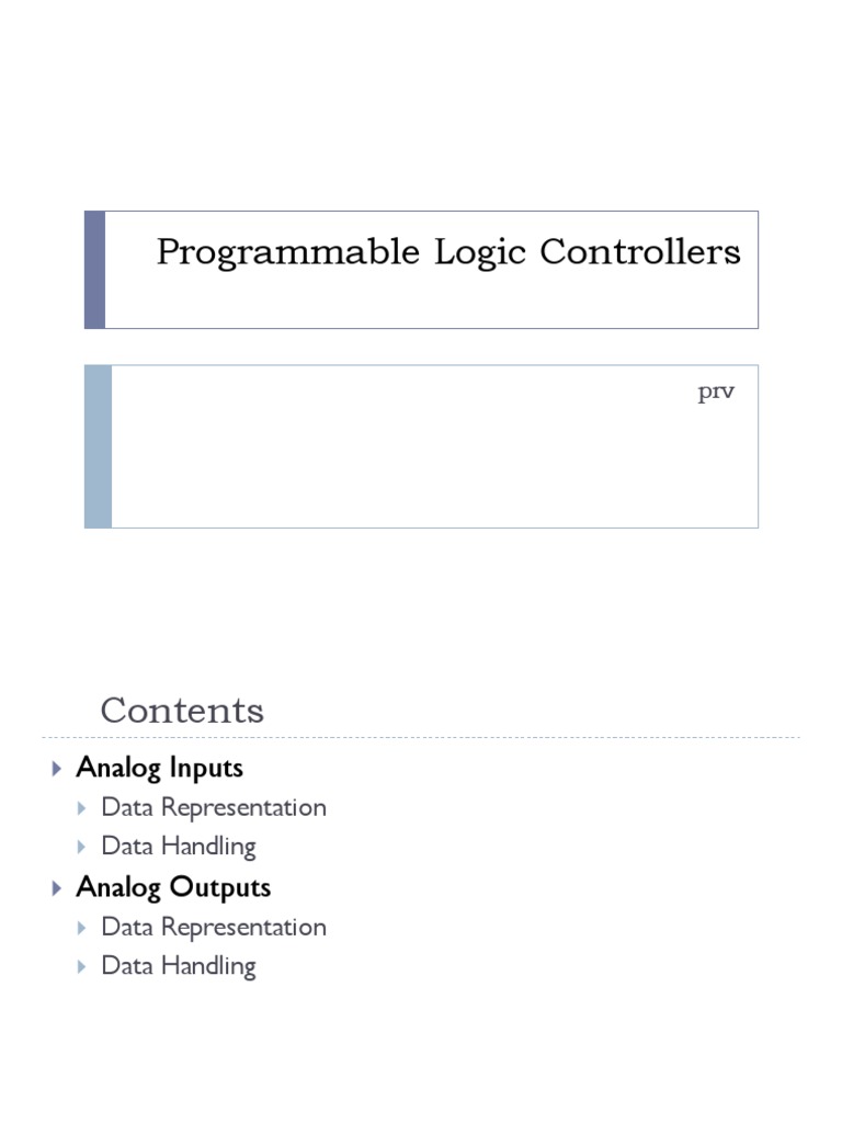 Analog PLCs | Programmable Logic Controller | Analog To Digital Converter