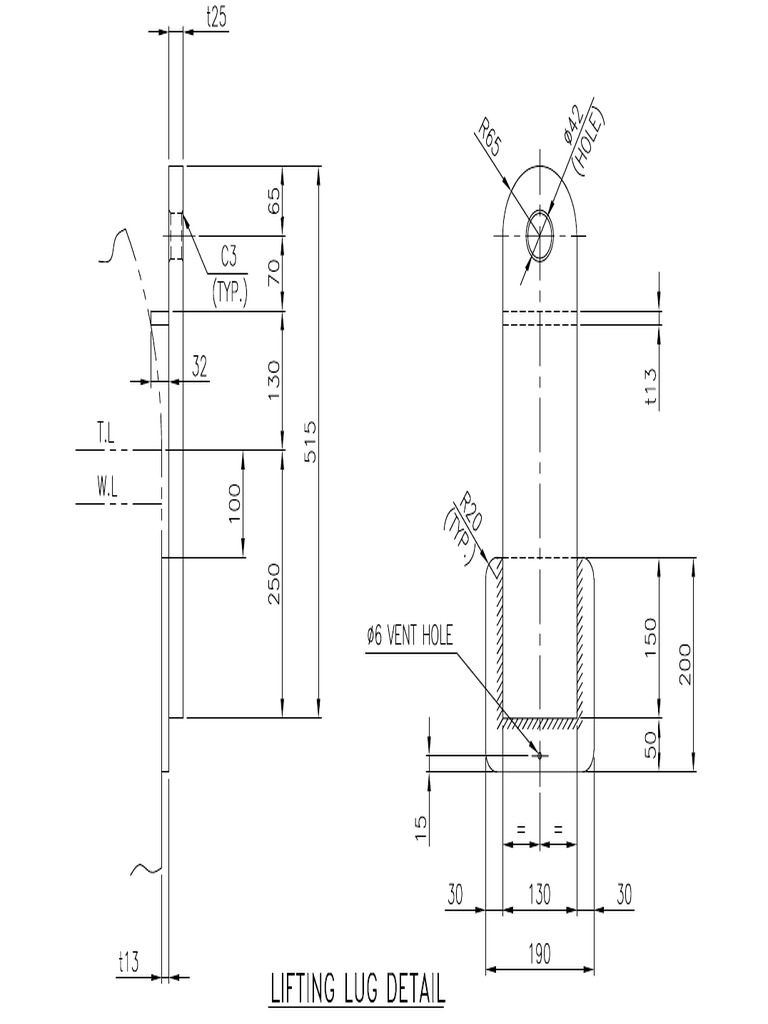 Ear Type Lifting Lug Dimensions | PDF
