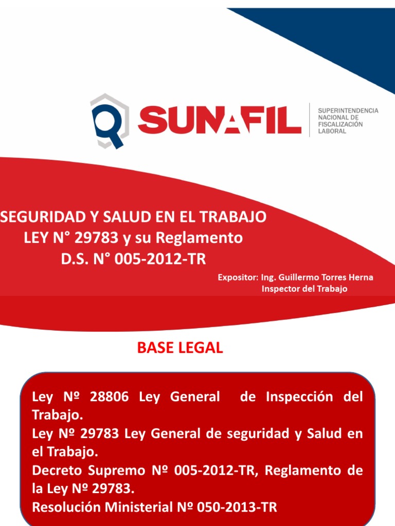 Seguridad y Salud en El Trabajo Ley #29783 y Su Reglamento | PDF | Derecho laboral | La seguridad