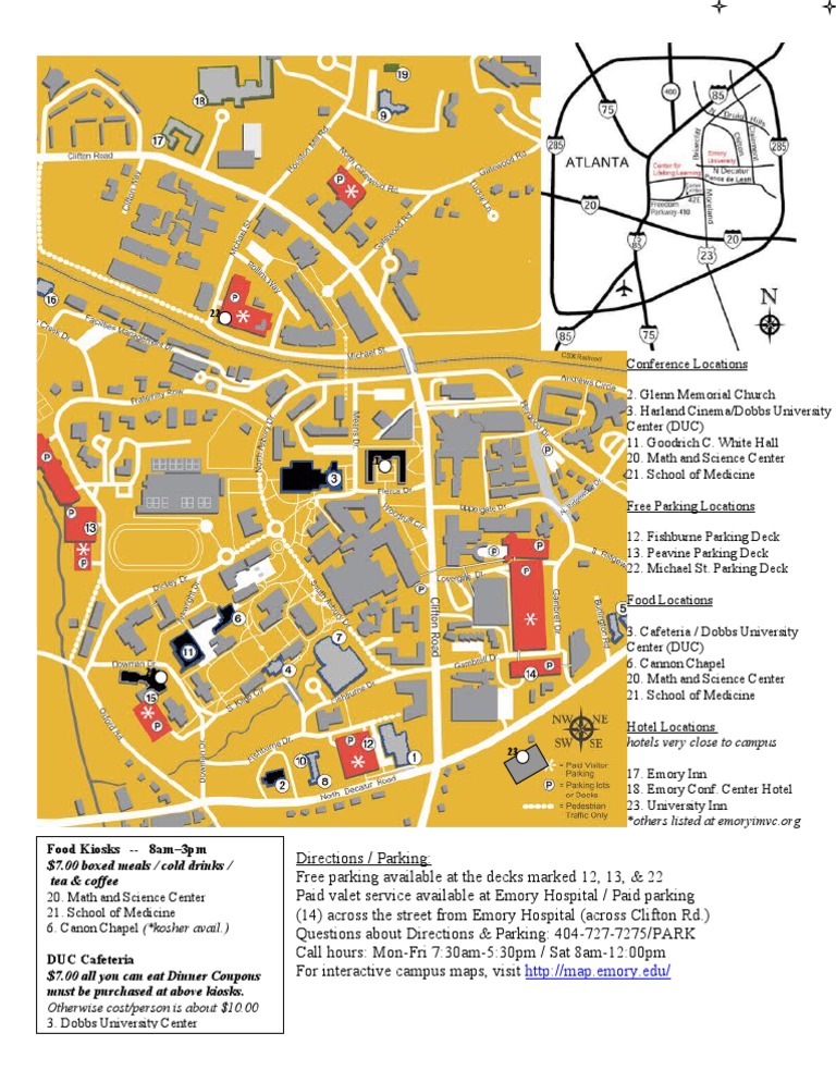Emory Imvc Map | PDF | Food And Drink | Foods