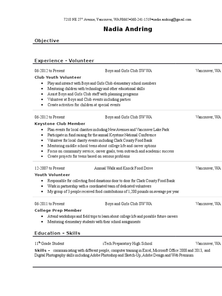 Nadia Resume | PDF | Career & Growth