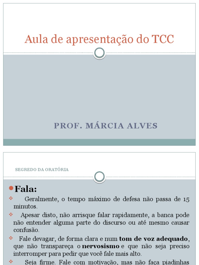 Modelo Slide TCC | PDF | Metodologia | Palestra