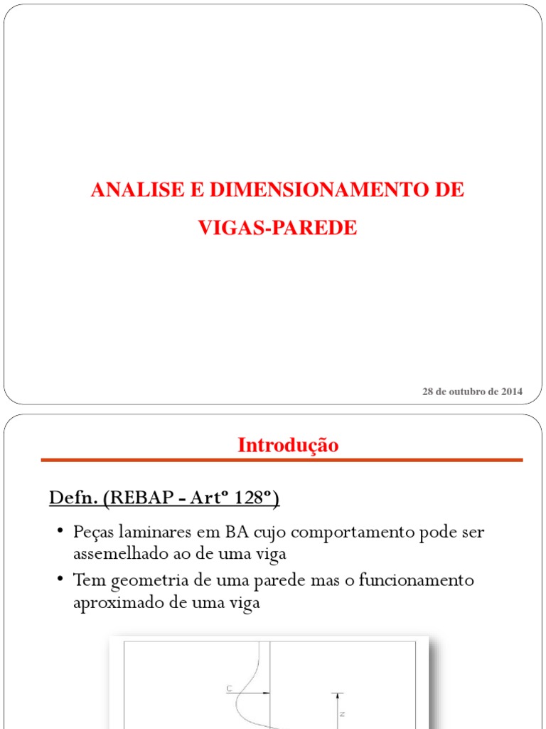 Aula - Dimensionamento de Vigas-Parede - 2014 | PDF | Viga | Mecânica ...