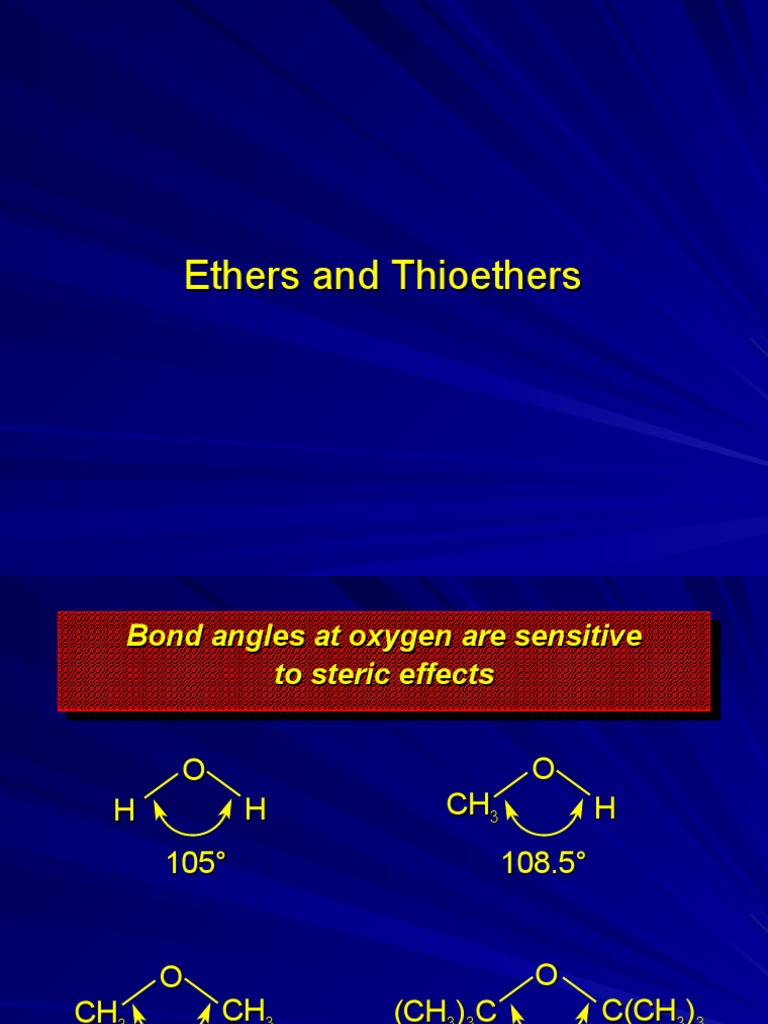 Ethers and Thioethers | PDF | Alkane | Alcohol