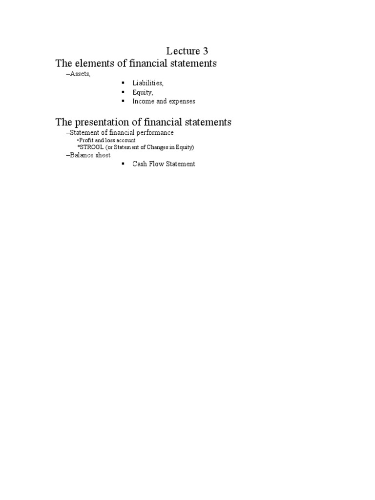 Lecture 3 Assets Liabilities And Users Pdf Loans Balance Sheet