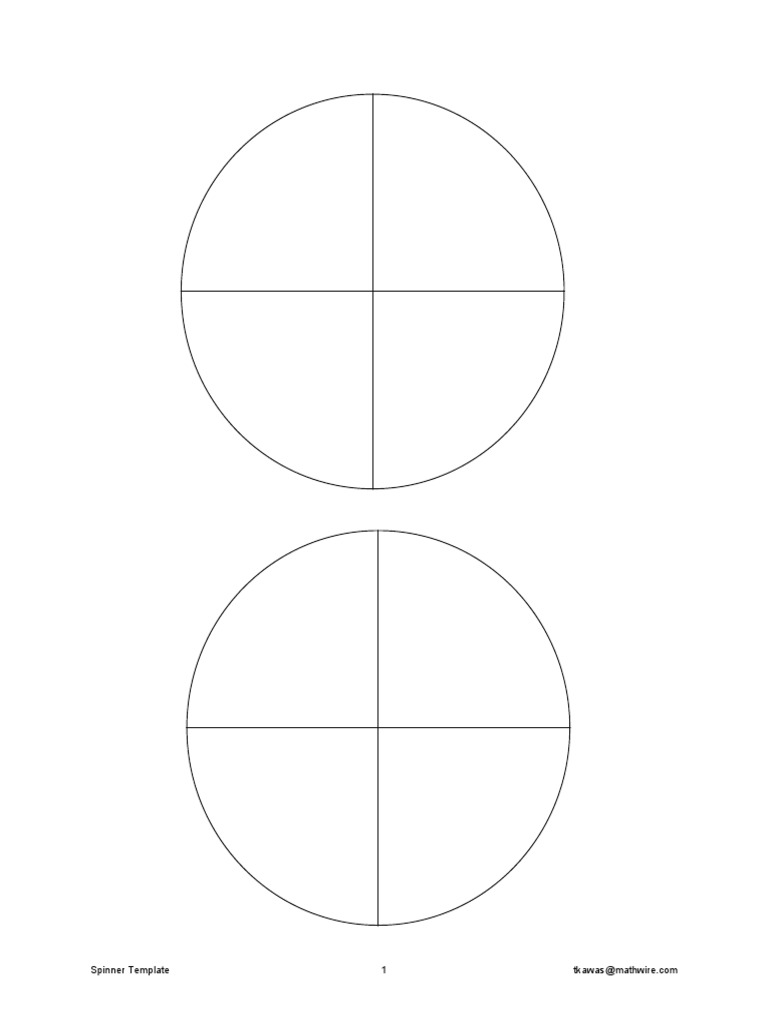 Math Spinner Template | PDF