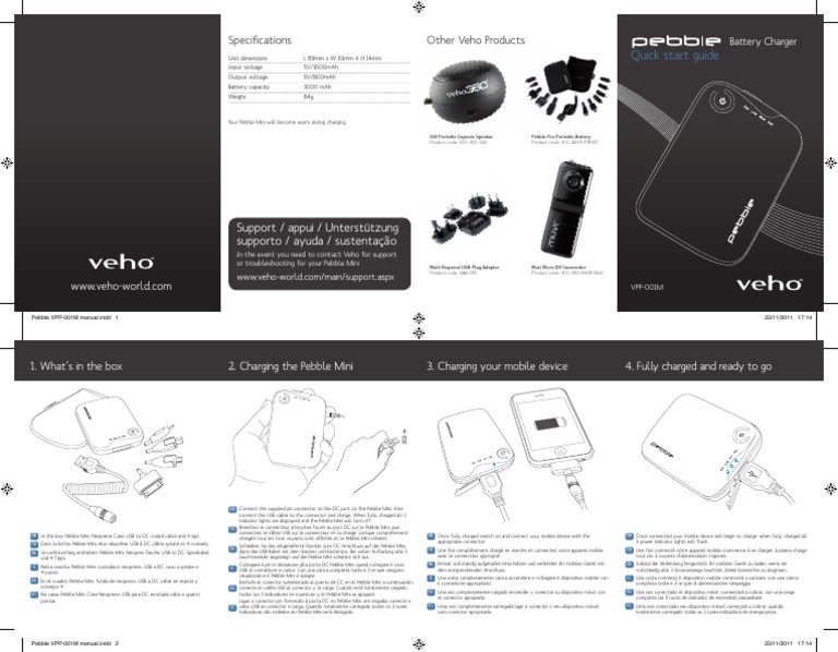 Pebble Charger Manual | PDF | Battery Charger | Galvanic Cells