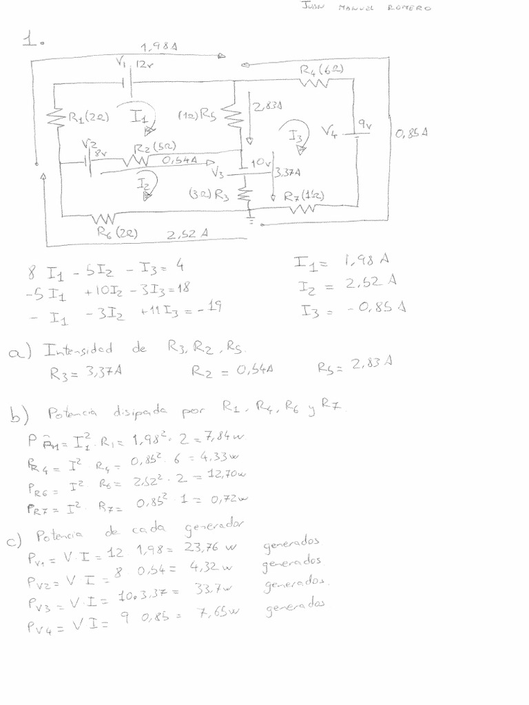 Ejercicios Resueltos de Circuitos Electricos | PDF