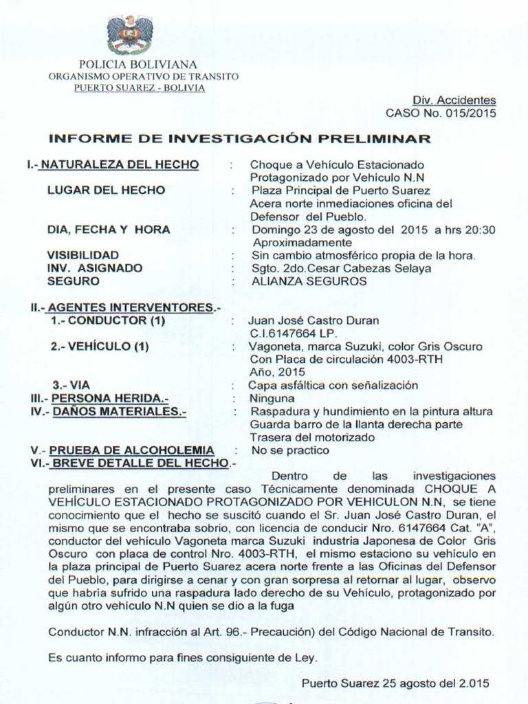 Informe Policial