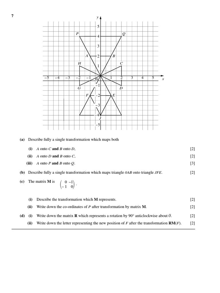 Transformations PDF | PDF | Cartesian Coordinate System | Shape