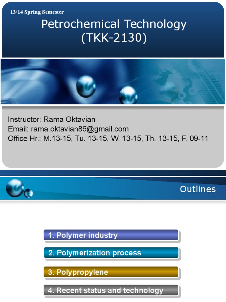 An Overview of the Petrochemical Technology Course Covering Polymer ...