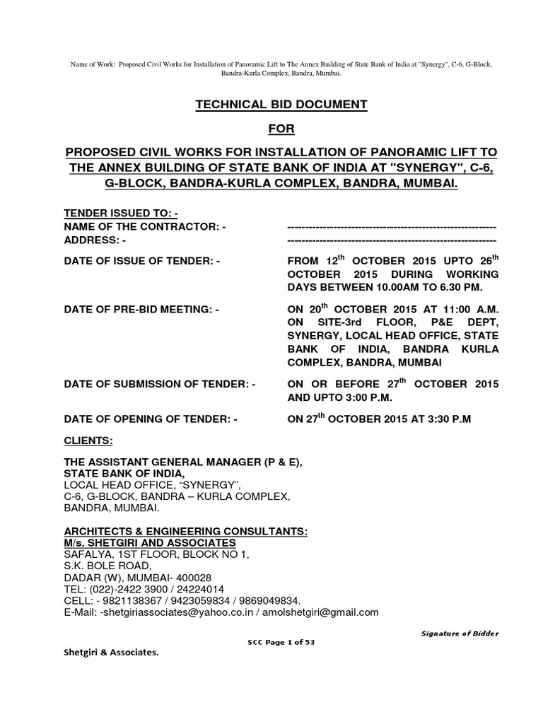 Technical Bid Document | PDF | Specification (Technical Standard ...