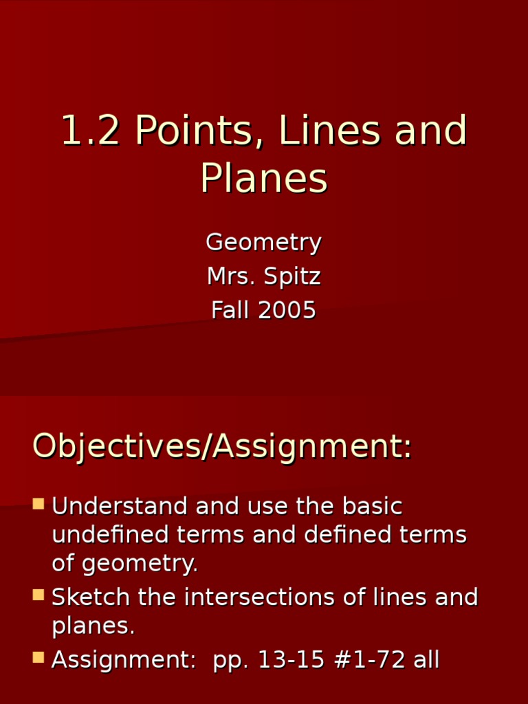 Points, Lines, and Planes in Geometry | PDF | Line (Geometry ...
