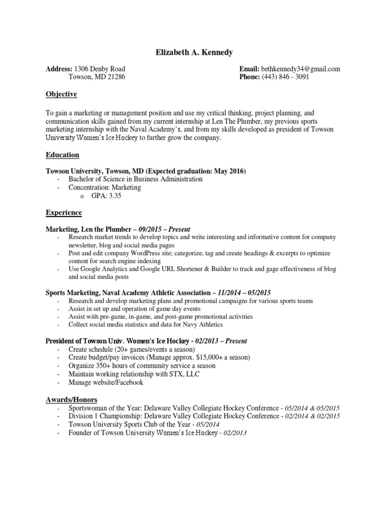 Kennedy Resume LTPP | PDF