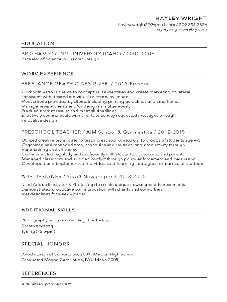 Hayley Resume PM | PDF | Career & Growth