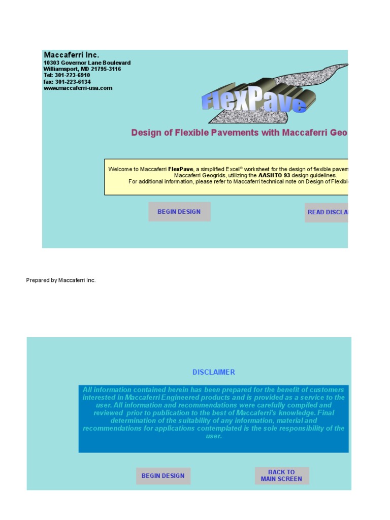 Flexible Pavement Design Spreadsheet | PDF | Strength Of Materials ...