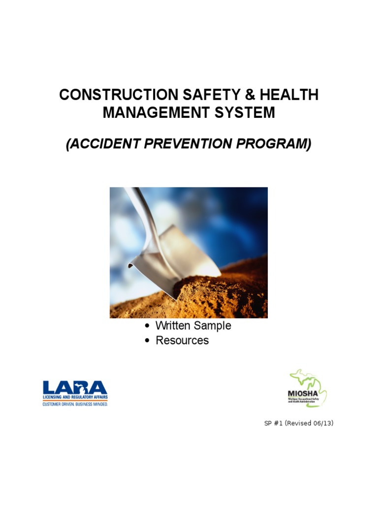 Construction Safety and Health Mangement System | PDF | Safety ...