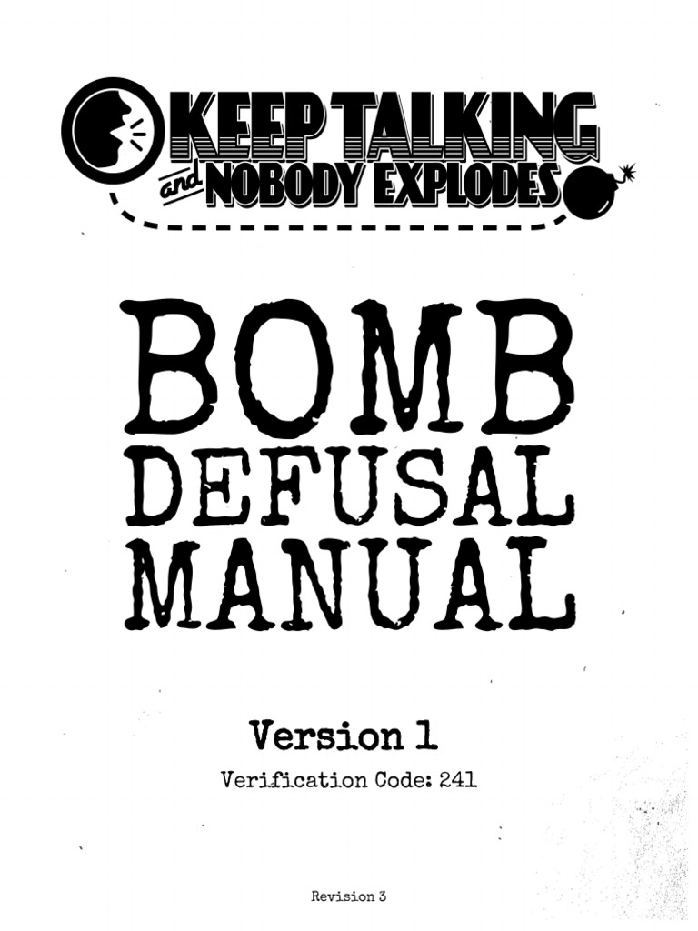 Bomb Defusal Manual 1 | PDF | Games & Activities | Social Science