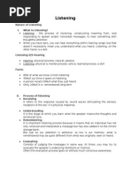Five Stages of Listening | PDF | Memory | Perception
