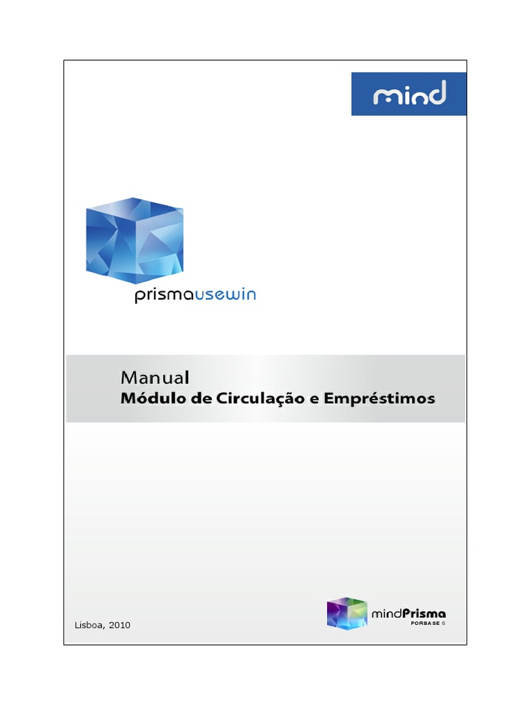 Manual Prisma | PDF | Janela (informática) | Empréstimos