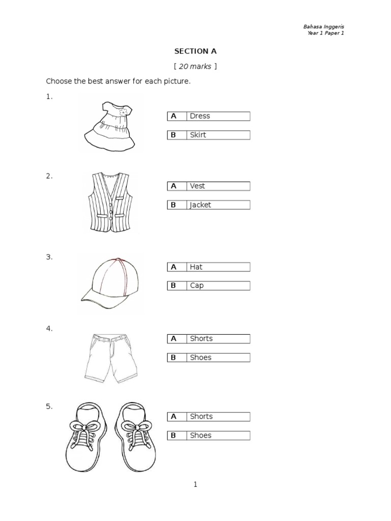 Year End Paper 1 English Yr 1 | PDF | Rabbit | Leisure