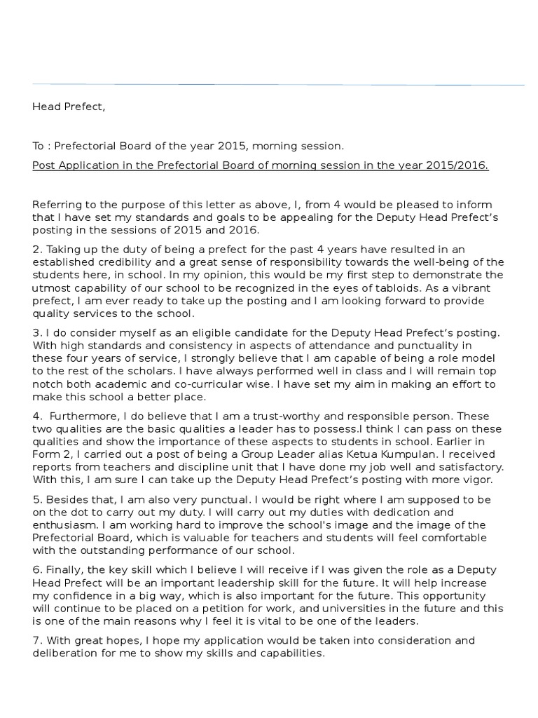 Prefect Posting Letter | PDF | Cognition | Psychological Concepts