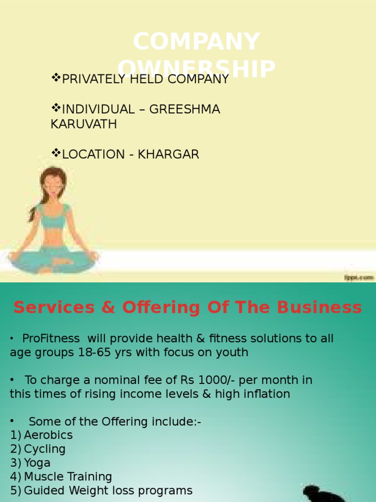 Presentation1 Business Plan | PDF | Physical Fitness | Competition