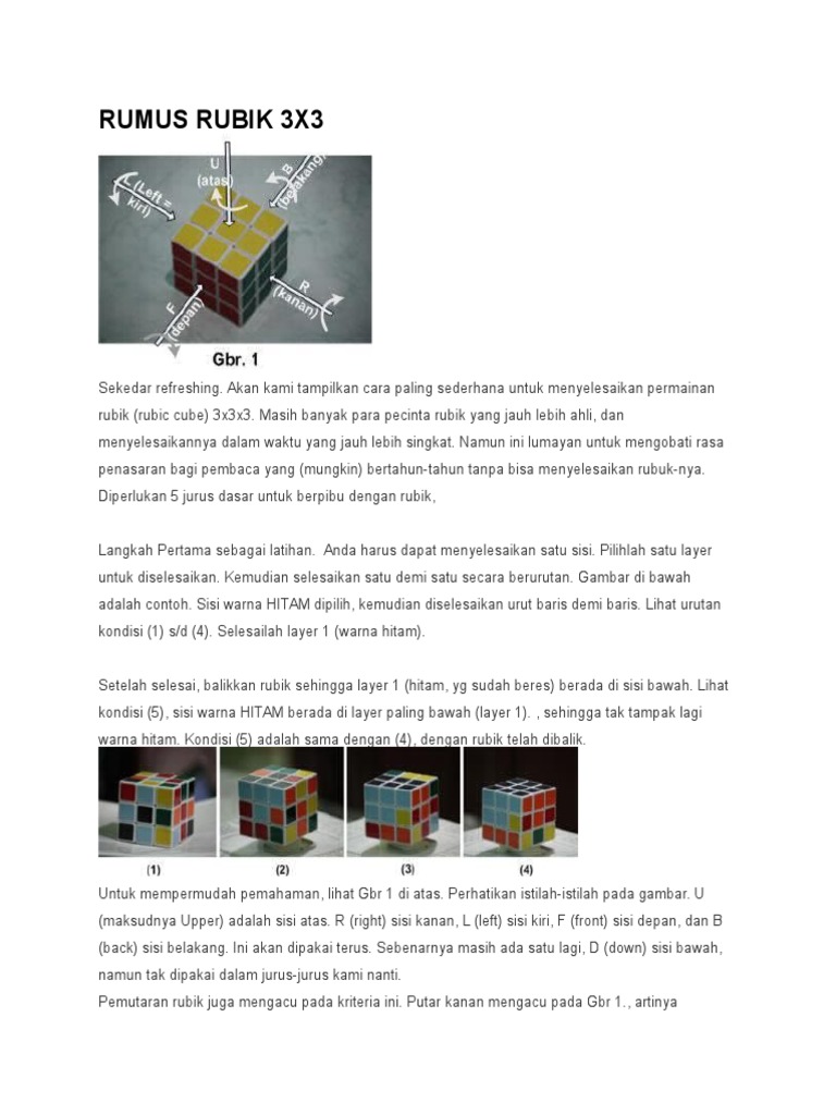 Rumus Rubik 3x3 | PDF