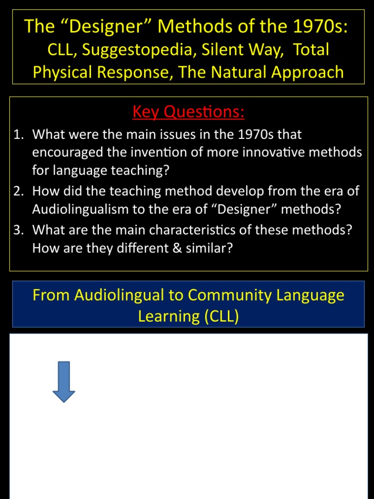 TEFL2010 Lesson04 CLL-Suggestopedia | PDF | Second Language | Learning