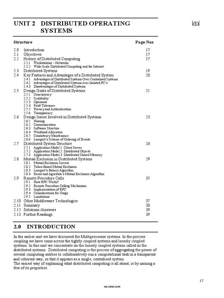 Distributed Operating System | PDF | Distributed Computing | Operating ...