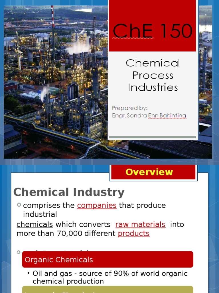 Overview of Chemical Process Industries | PDF | Chemical Industry ...