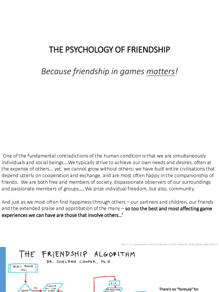 The Psychology of Friendship | PDF | Friendship | Interpersonal ...