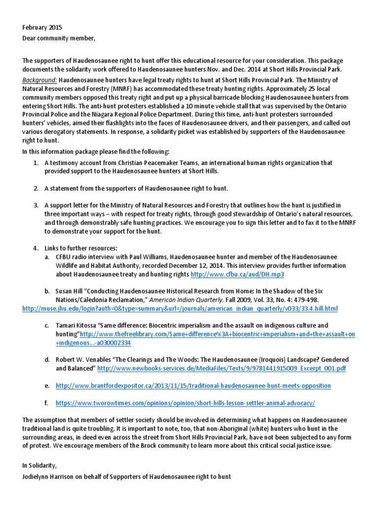 Background of Haudenosaunee Hunt at Short Hills | PDF | Iroquois | Hunting