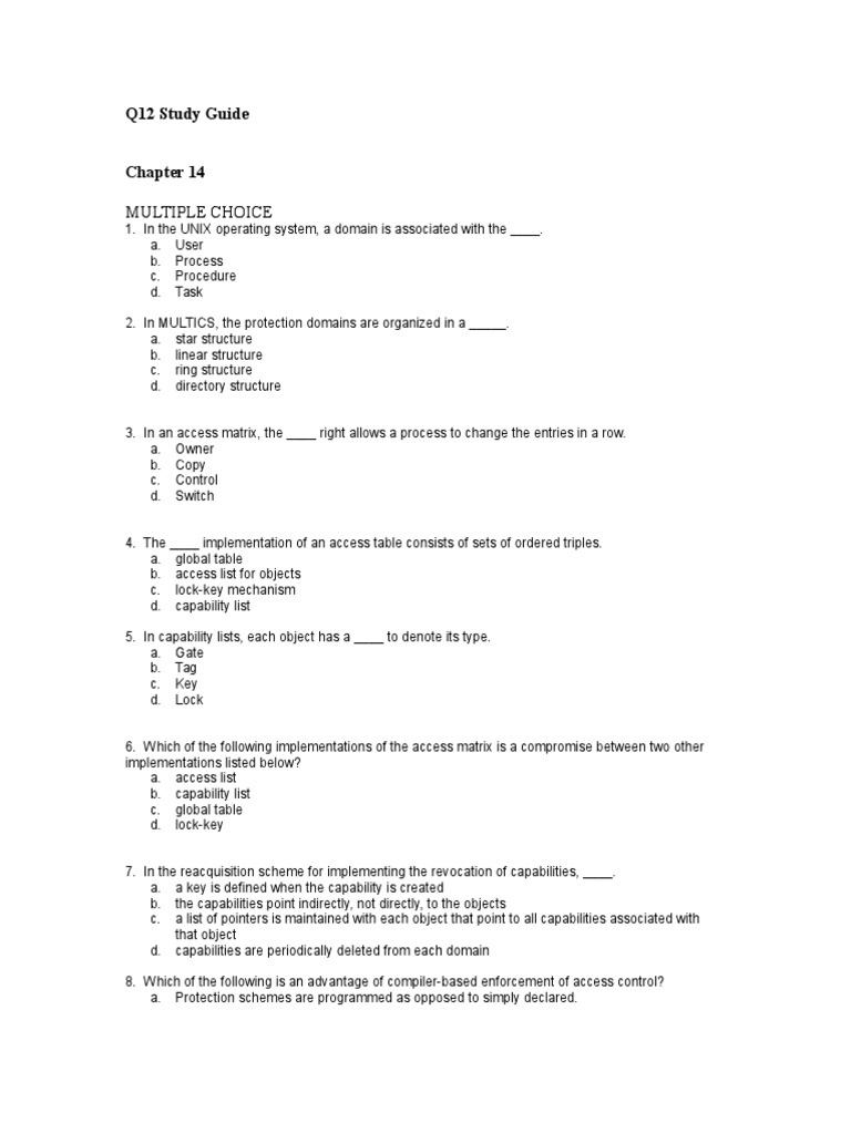 UNIX and Security Study Guide | PDF | Java Virtual Machine | Computer ...