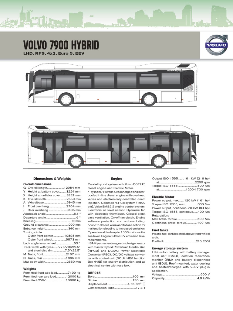 Volvo 7900 Hybrid | PDF | Hvac | Steering