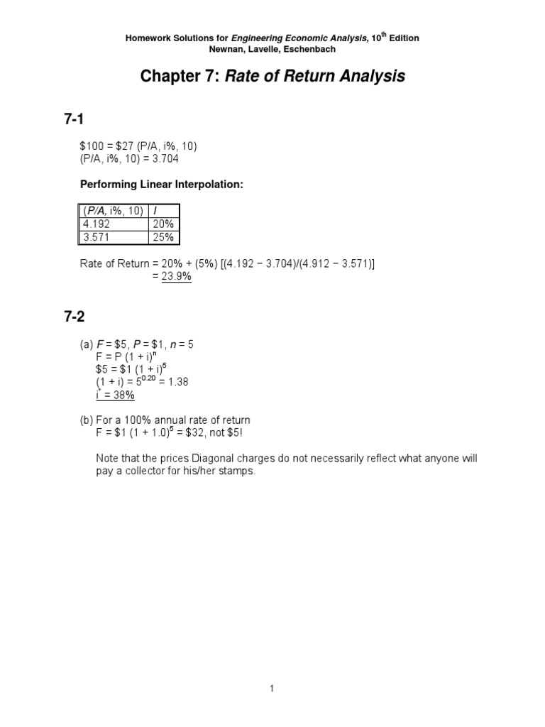 E] Determining Optimal Rates of Return for Engineering Economic Analy ...