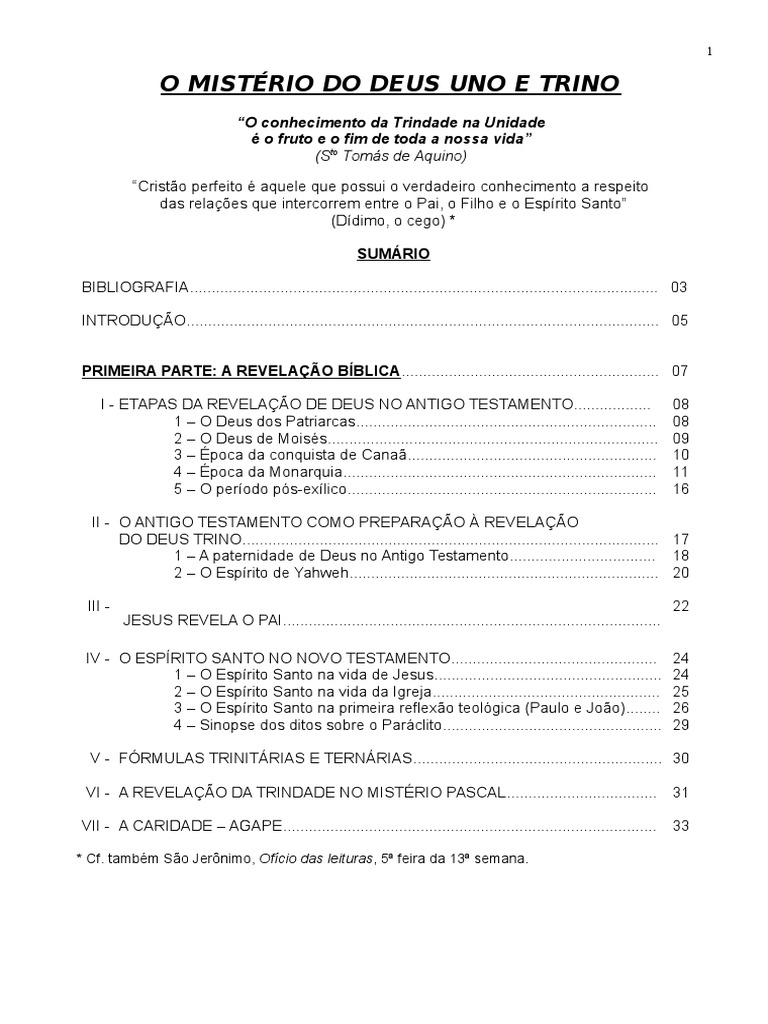 Deus Uno e Trino | PDF | Trindade | YHWH Deus Uno e Trino | PDF | Trindade | YHWH